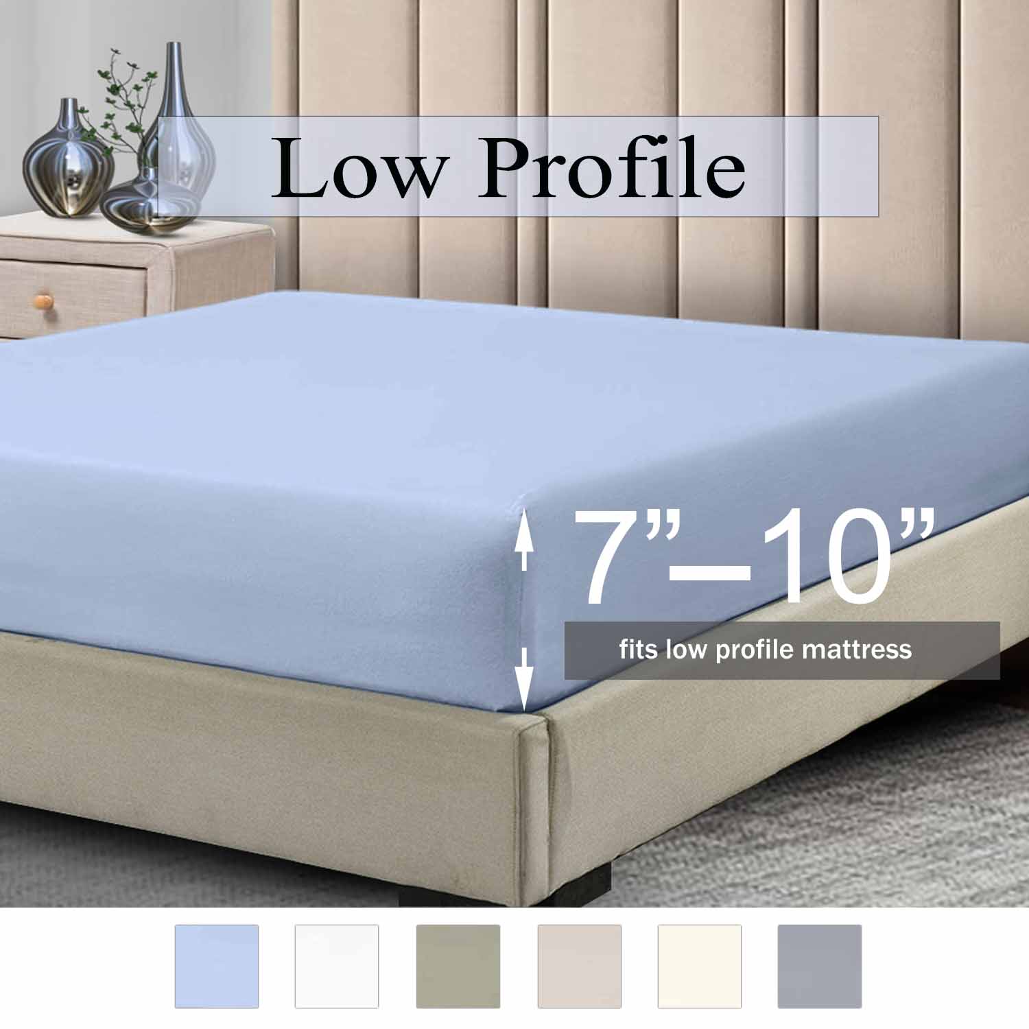 Low Profile Fitted Sheet 7 10 Inches 650 Thread Count