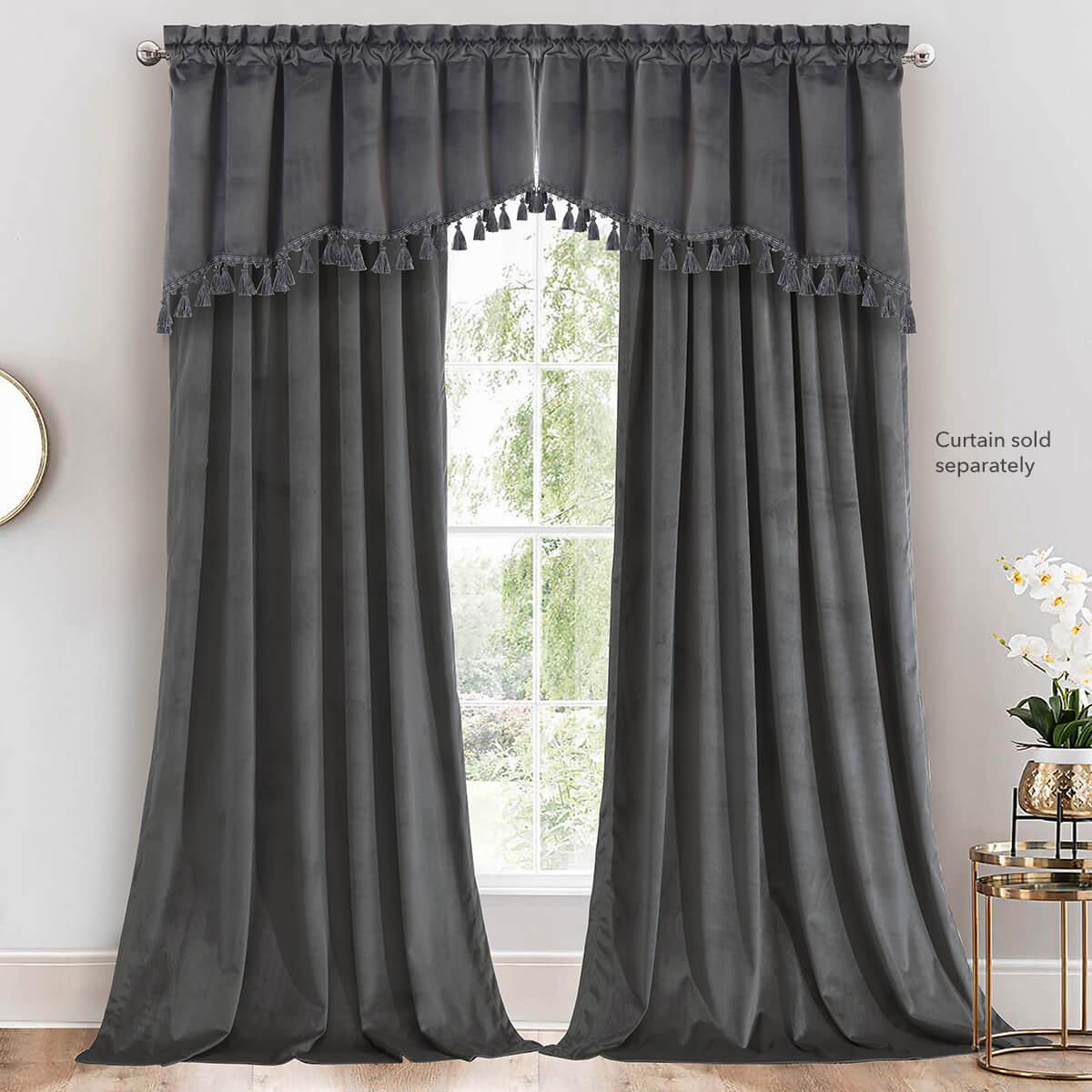 Heavyweight Velvet Swag Valance 70 Wx30 L Off White