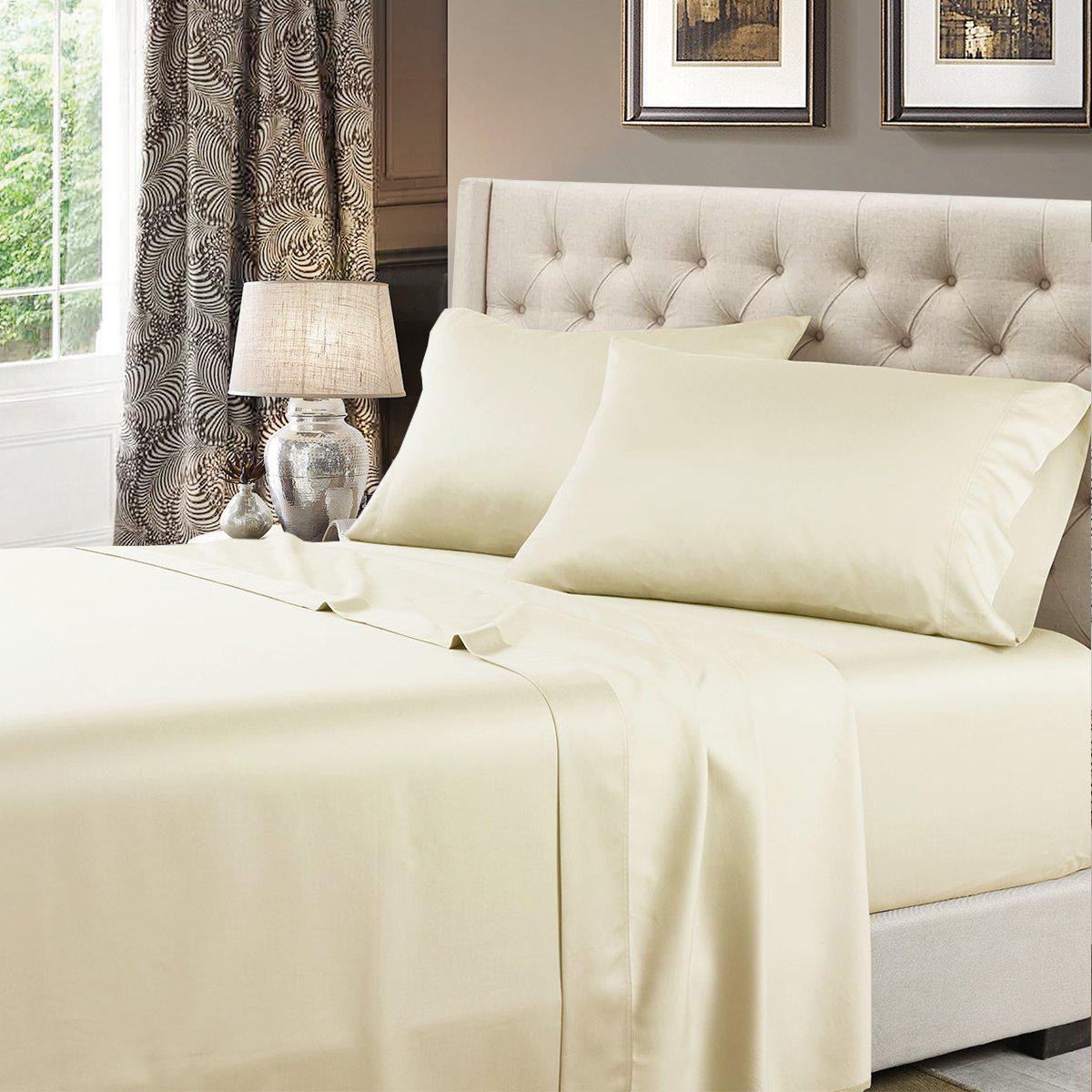 Low Profile Sheet Set (6-10 Inches) | 608 Soft Cotton Sateen | Made in USA