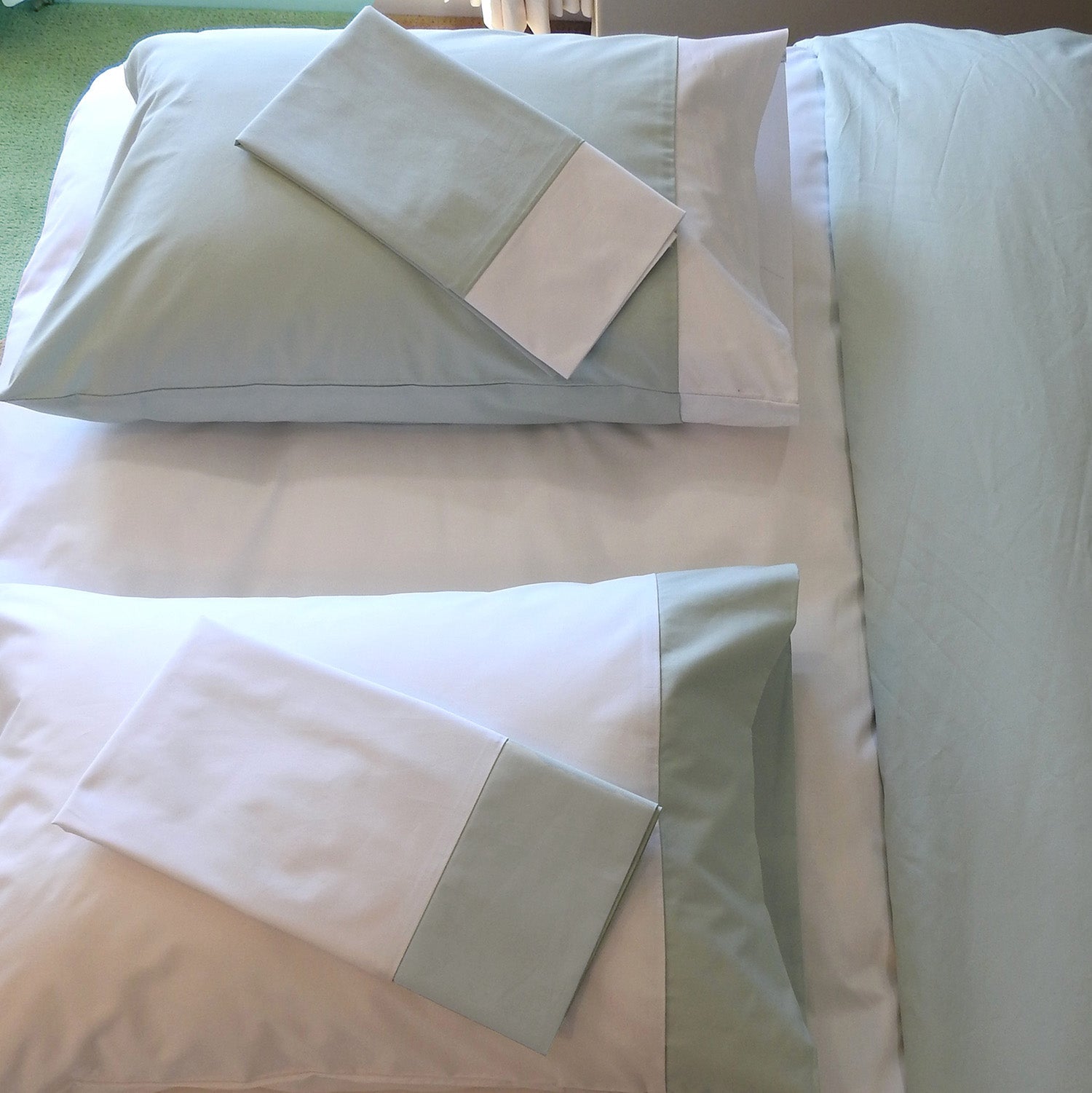 Remi Percale Duvet Cover Set Bicolor 100% Cotton USA