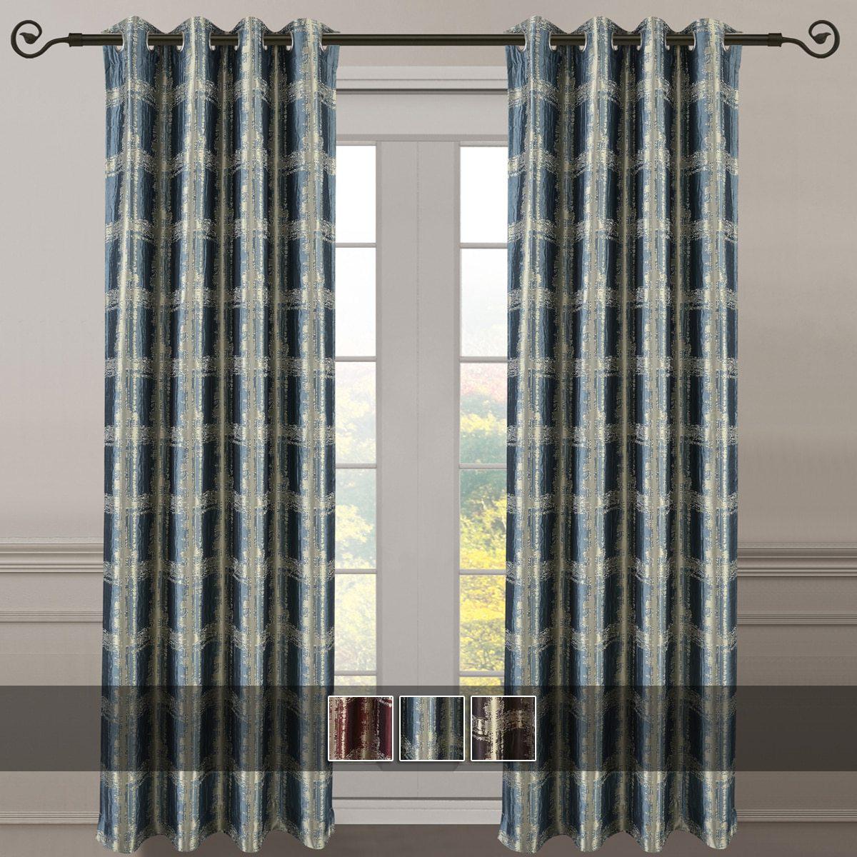 Top Grommet Window Curtain Panels Set of 2
